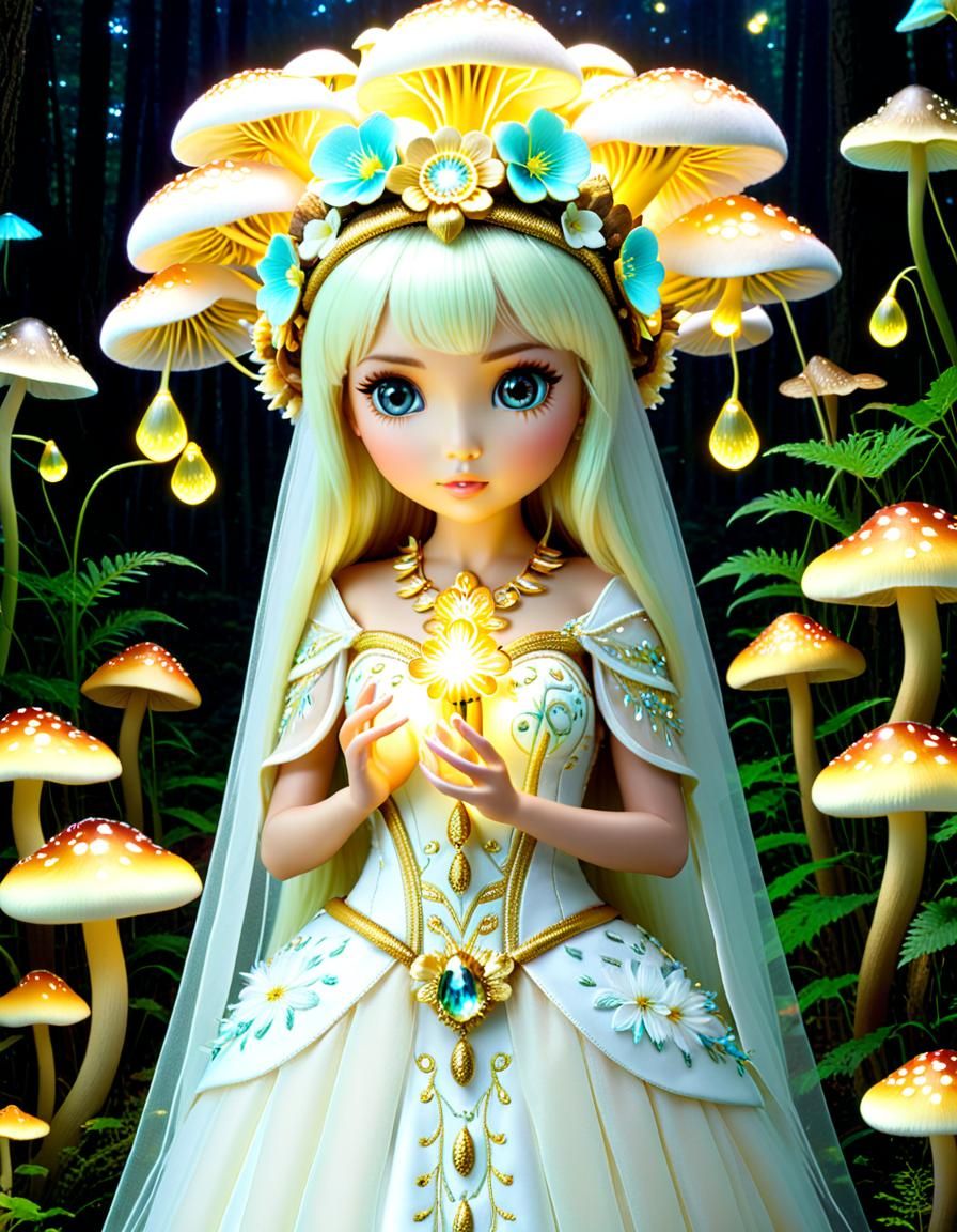 Magical Mushroom Princess - AI Generated Artwork - NightCafe Creator