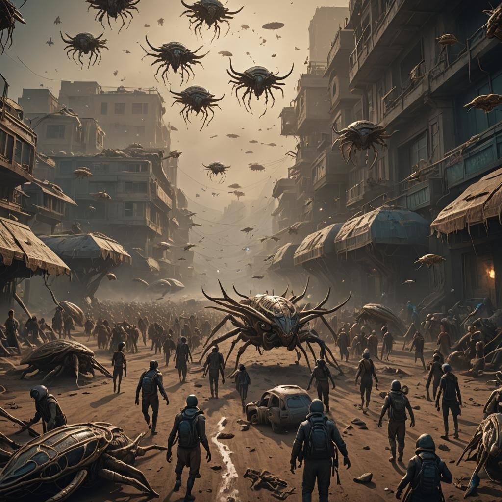 Benevolent Insect Overlords - AI Generated Artwork - NightCafe Creator