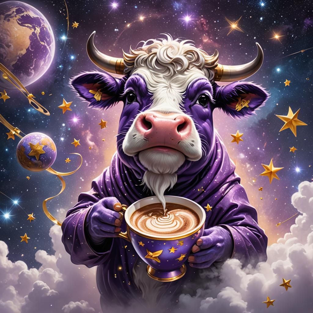 The Intergalactic Milka Cow. - AI Generated Artwork - NightCafe Creator