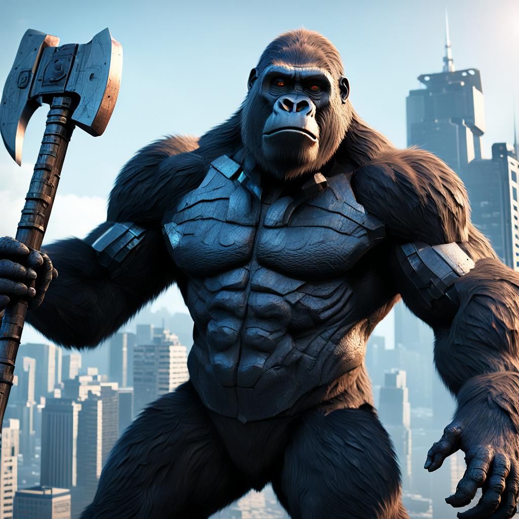 Robotic King kong - AI Generated Artwork - NightCafe Creator