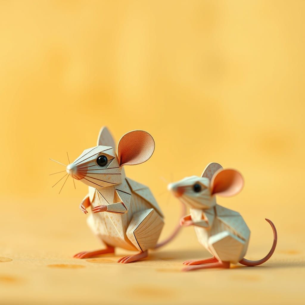 Origami Mice - Origami Mice in Whimsical Japanese Style