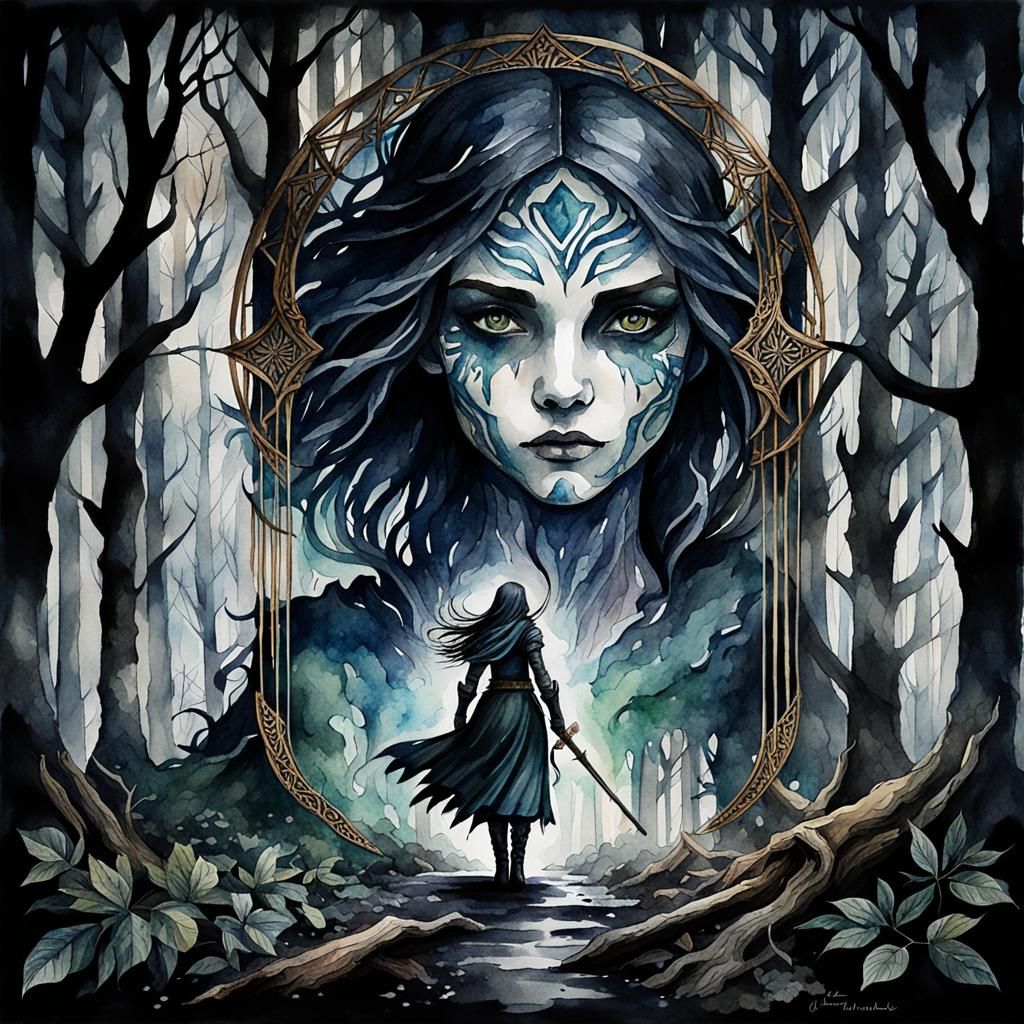 Masterpiece Monday female guardian of the corrupted woods - AI ...