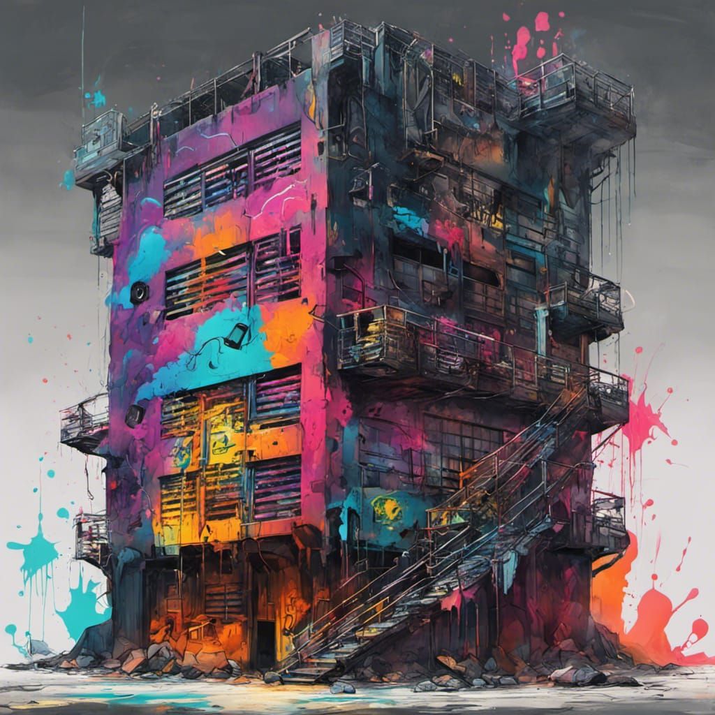 cyberpunk prison - AI Generated Artwork - NightCafe Creator