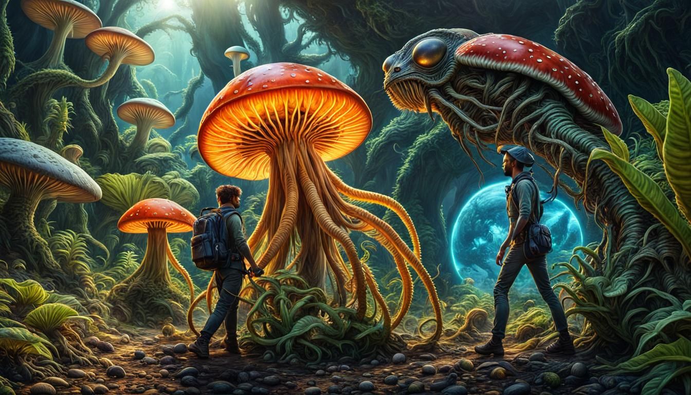 Alien world - AI Generated Artwork - NightCafe Creator