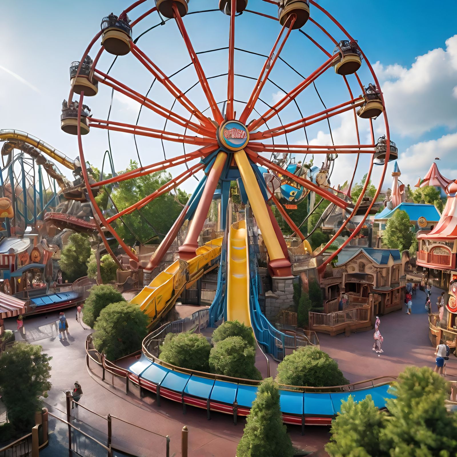 Amusement park - AI Generated Artwork - NightCafe Creator