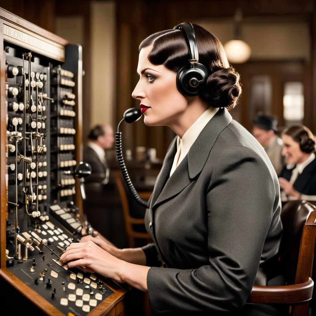 Telephone Switchboard Operator (series) - AI Generated Artwork ...