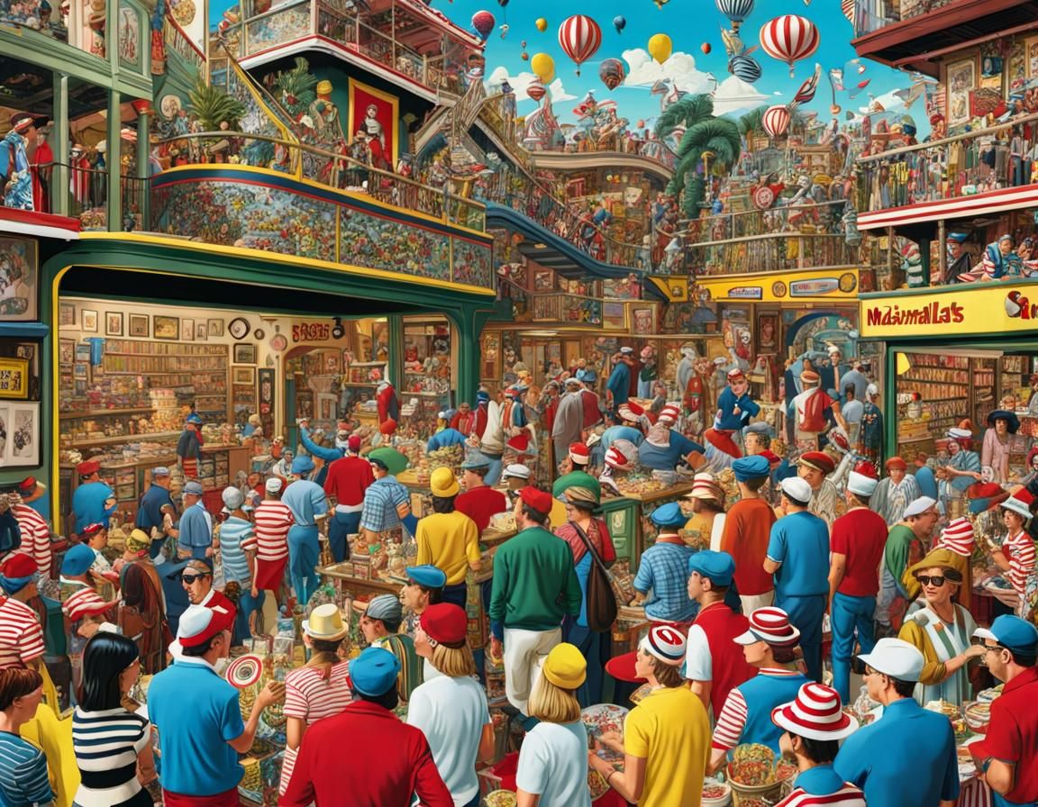 Maximalism: Where's Wally? - AI Generated Artwork - NightCafe Creator