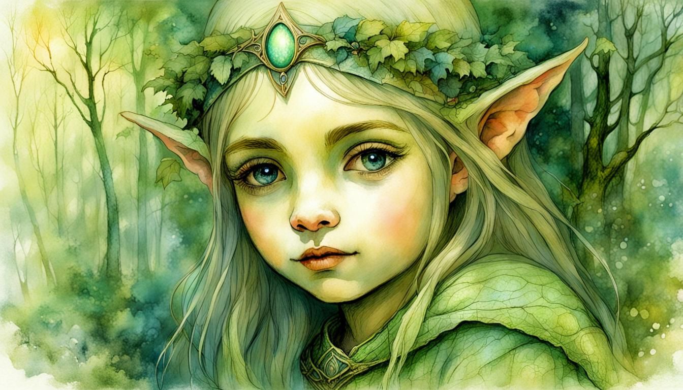 Cute elven child - AI Generated Artwork - NightCafe Creator