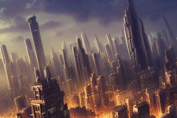 Atmospheric Cityscape - AI Generated Artwork - NightCafe Creator