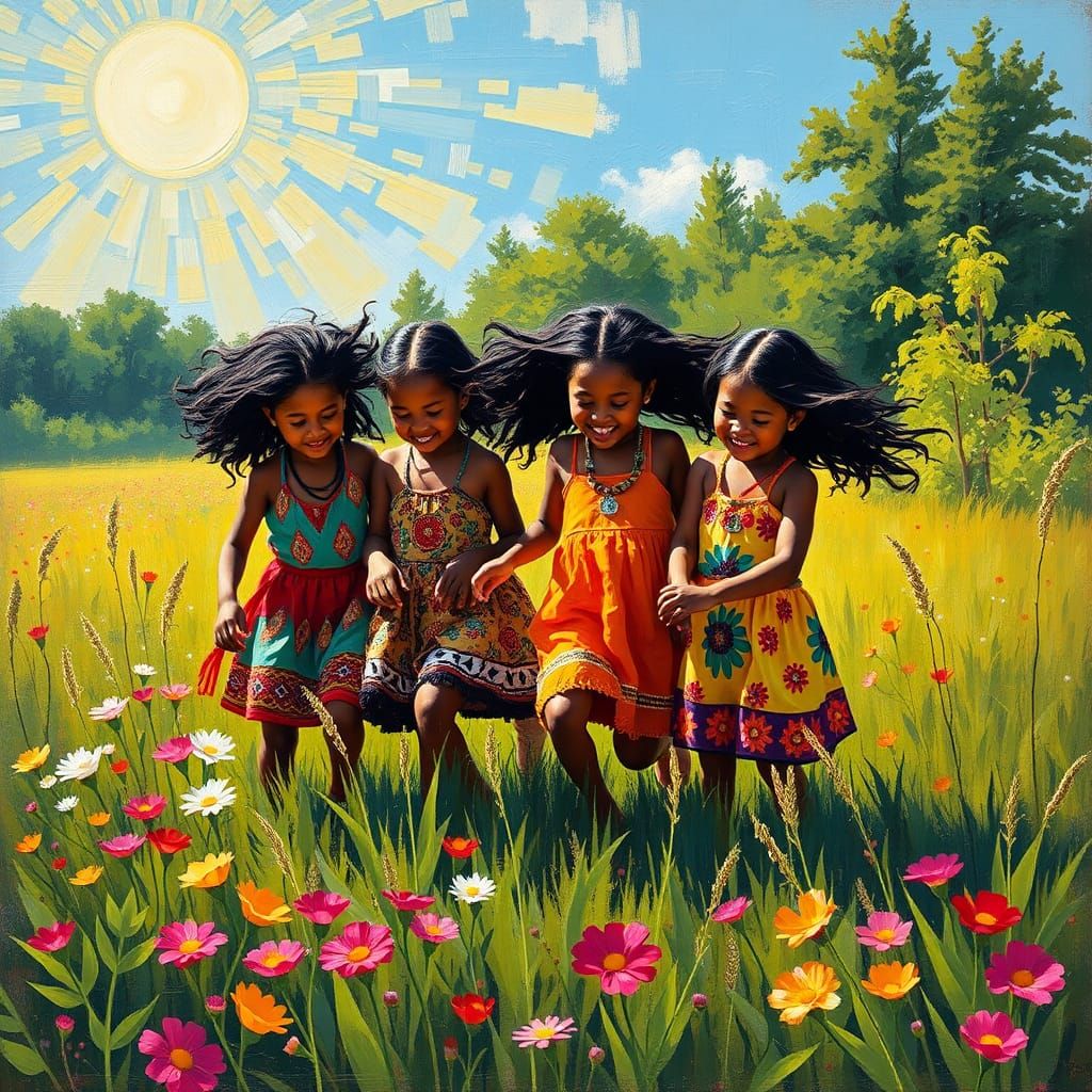 CHEROKEE KIDS PLAYING - CHEROKEE KIDS PLAYING