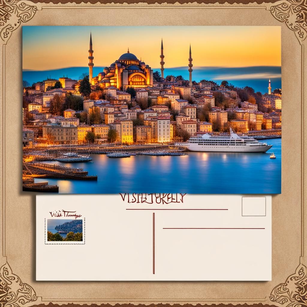Visit Turkey postcard - AI Generated Artwork - NightCafe Creator