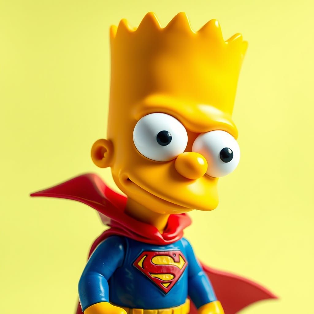 Surreal Toy Bart Simpson Doll in Vibrant Post-Impr... - AI Art