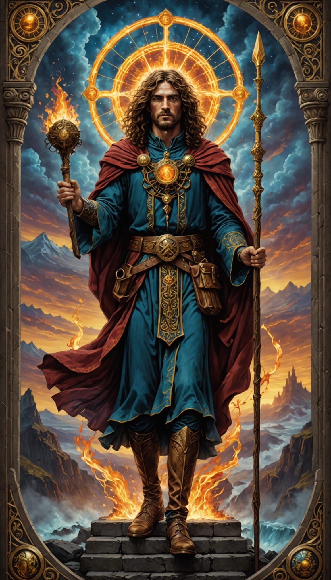 Tarot Card King of Wands inspired by the Led Zeppelin Song Stairway To ...