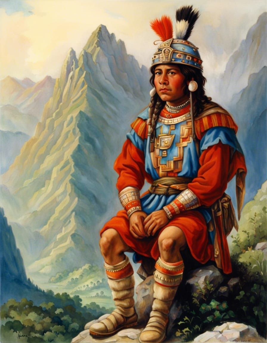 American Warrior #17 Young Inka - AI Generated Artwork - NightCafe Creator