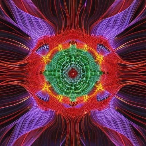 Pattern fractions 3d protrude Staticky feathery nebula Electric current ...