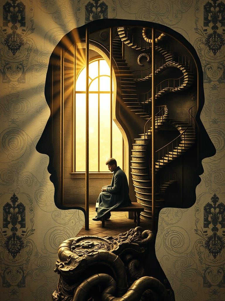 Surreal Portrait of a Mind as Prison in 35mm Film ... - AI Art