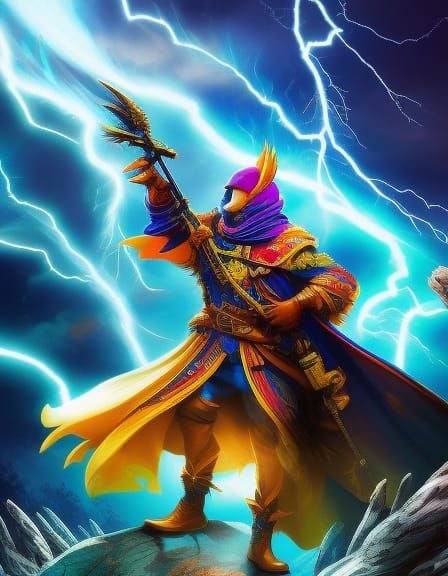 Lightning Wizard - AI Generated Artwork - NightCafe Creator