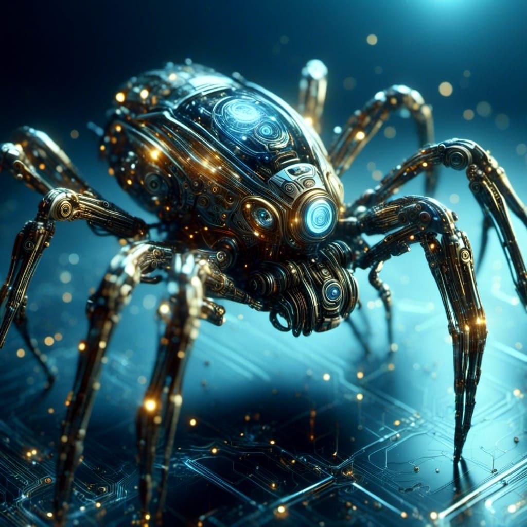 bionic robotic spider : bio mechanical nanotechnology : ethereal ...
