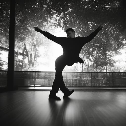 man dancing but his leg! - AI Generated Artwork - NightCafe Creator