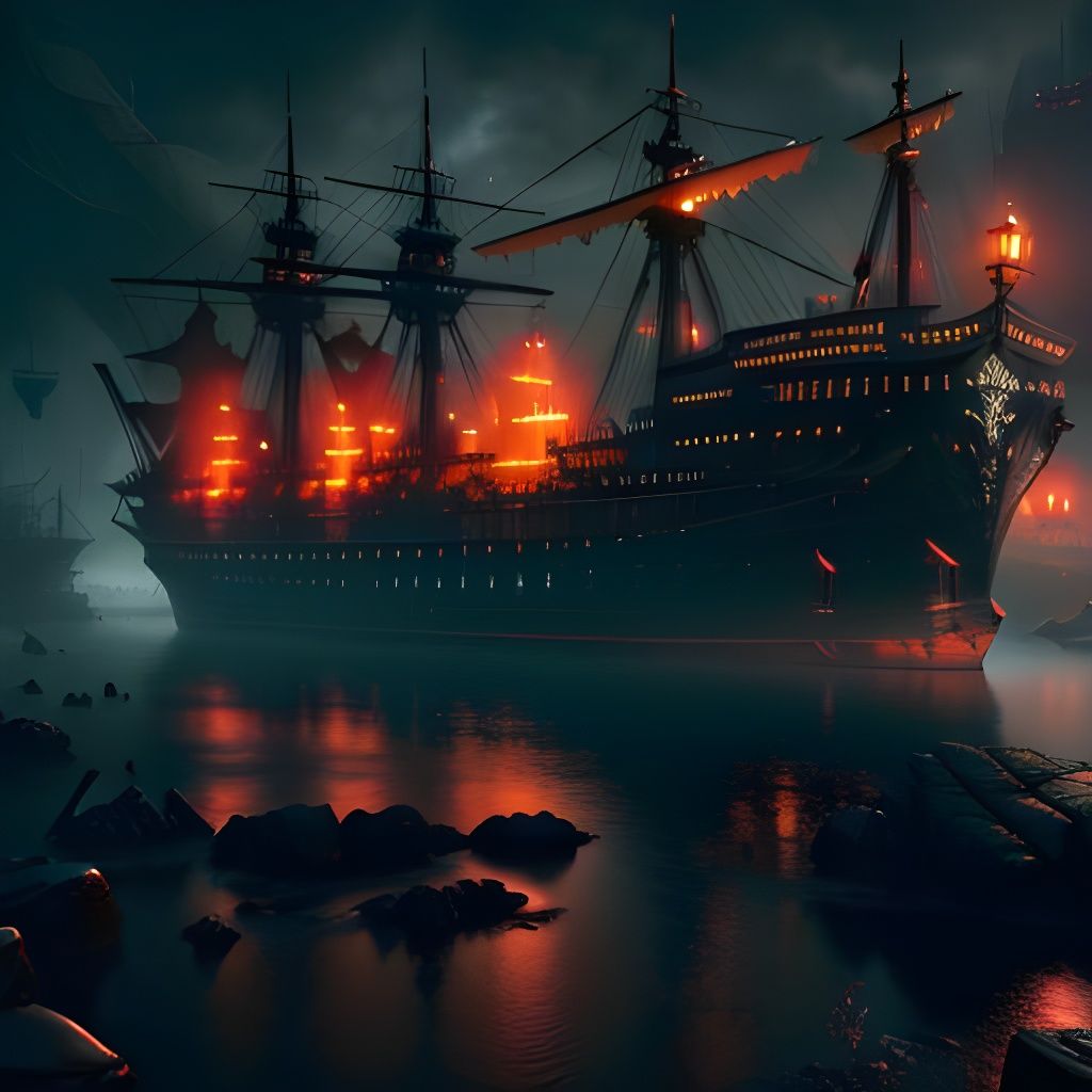 The Dark Ship - AI Generated Artwork - NightCafe Creator