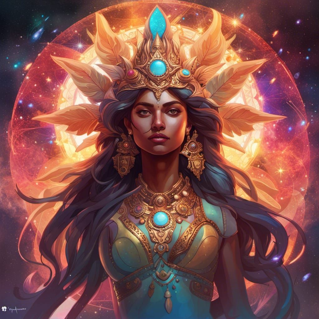 Galaxy goddess - AI Generated Artwork - NightCafe Creator
