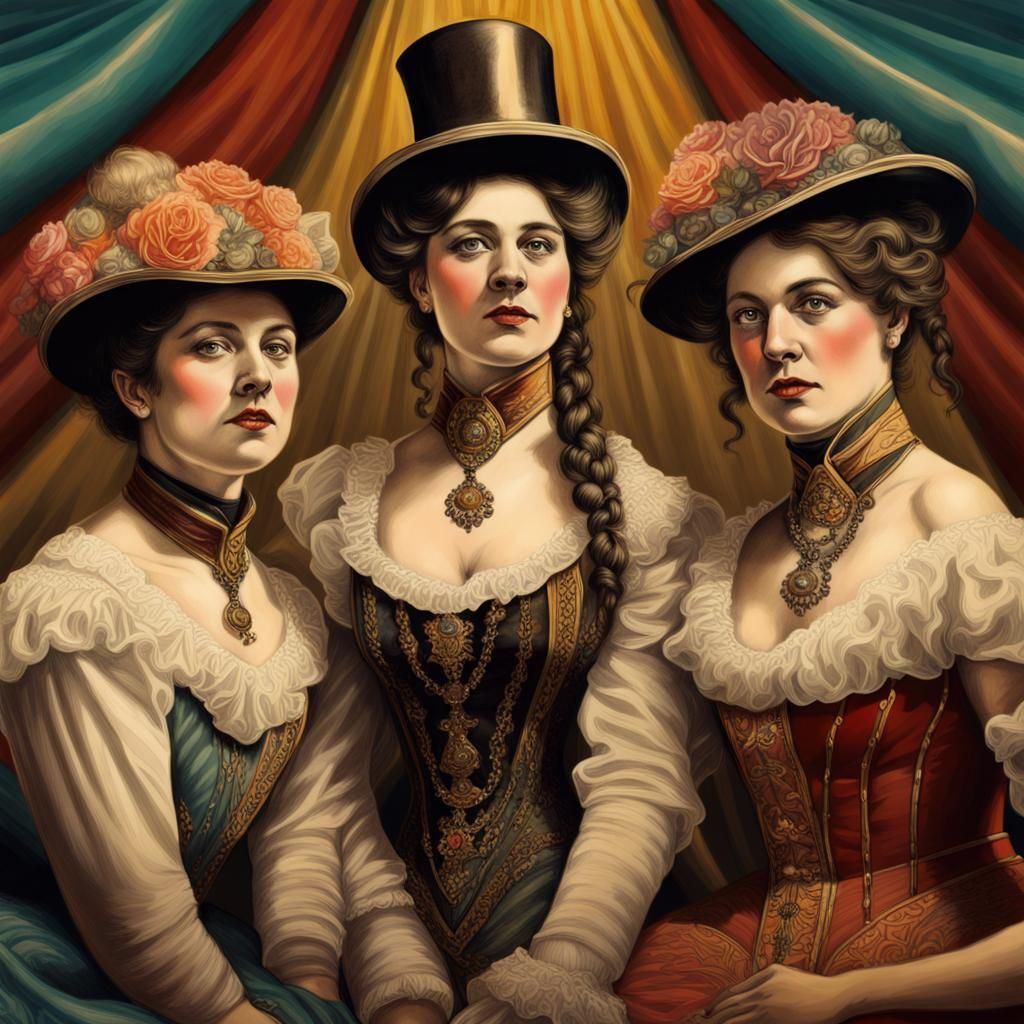 Vaudeville Women - AI Generated Artwork - NightCafe Creator