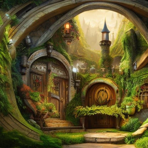 hobbit castle - AI Generated Artwork - NightCafe Creator