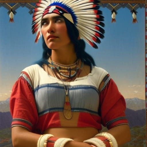 Native Lady - AI Generated Artwork - NightCafe Creator