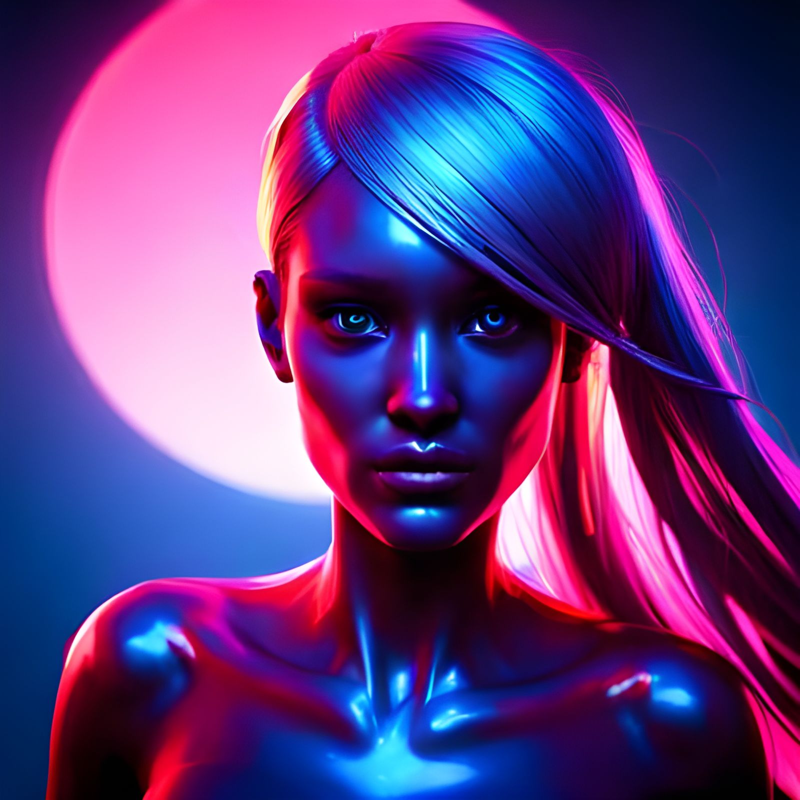 Neon Glow Model - AI Generated Artwork - NightCafe Creator