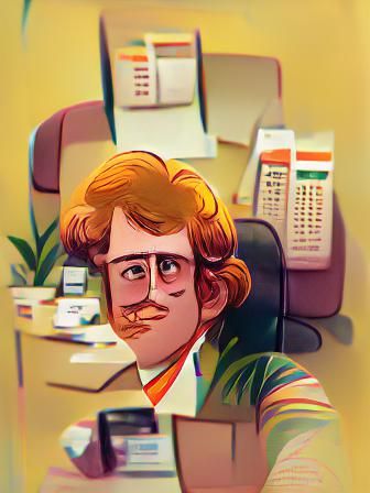 Portrait of the most awkward guy in the office that no one wants to ...