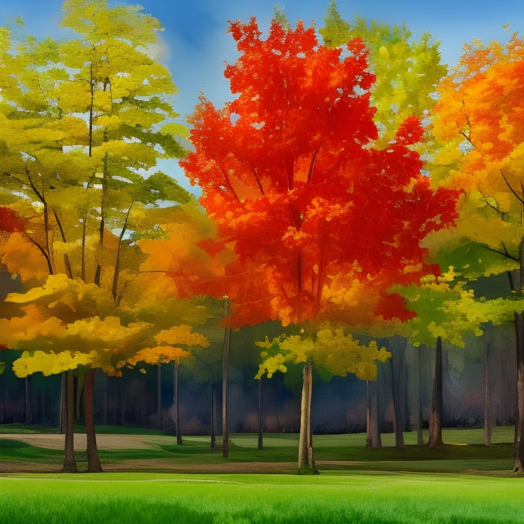 Doer maple trees, one from each season - AI Generated Artwork ...