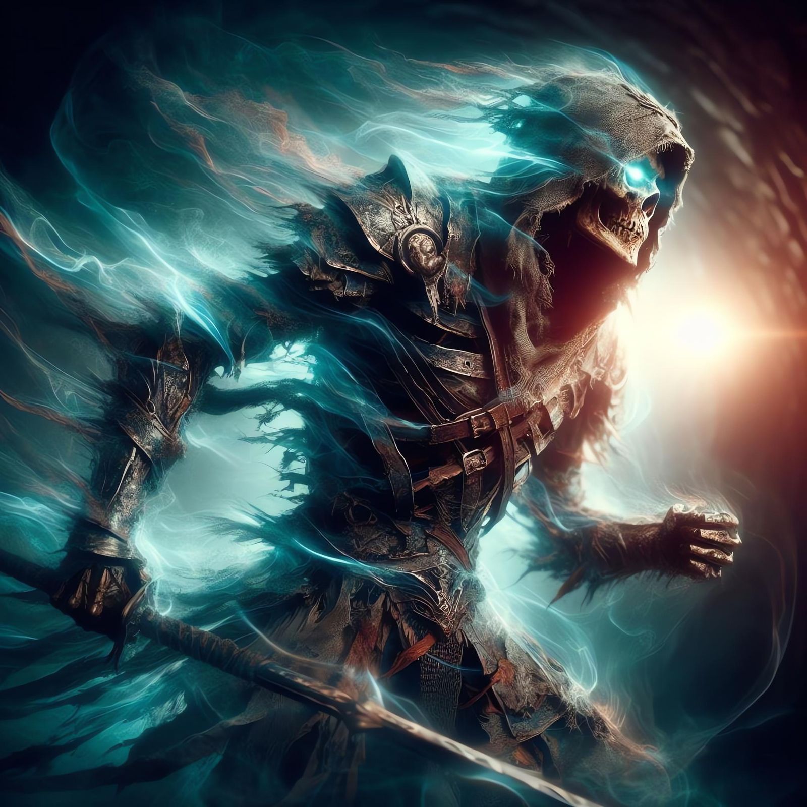 Undead swordsman - AI Generated Artwork - NightCafe Creator