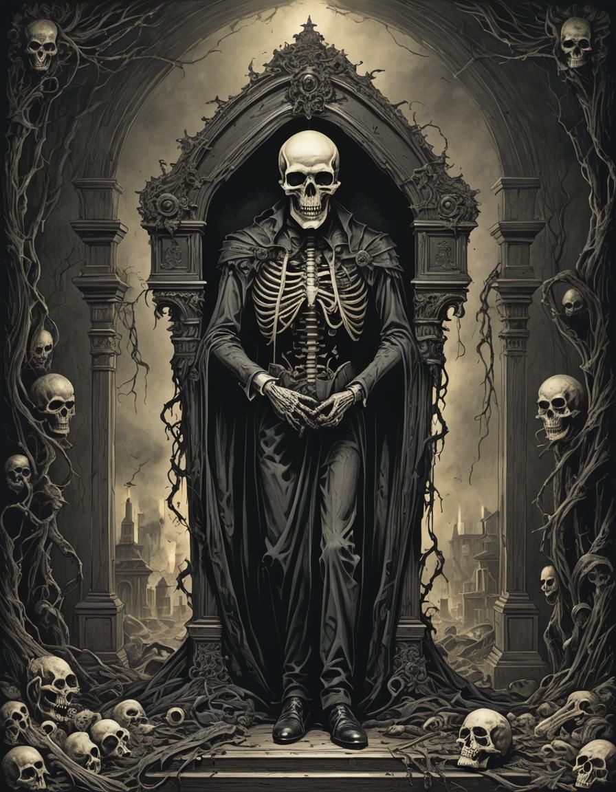 dark victorian embalming fluid funeral coffin post mortem horror - AI ...