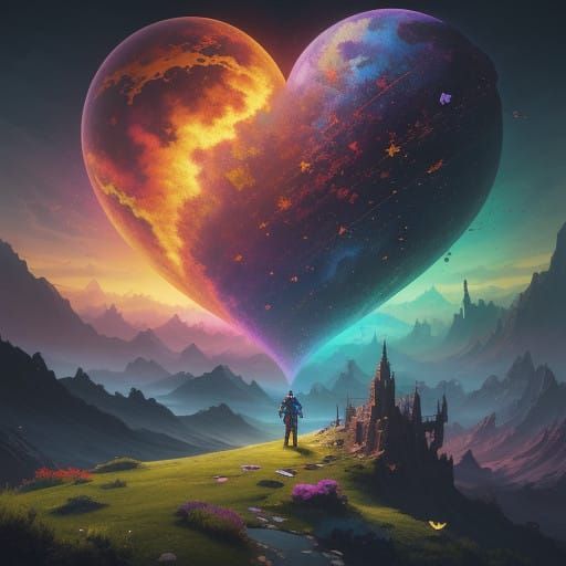 Vibrant Valentine Fantasy in Stunning 8K Matte Pai... - AI Art