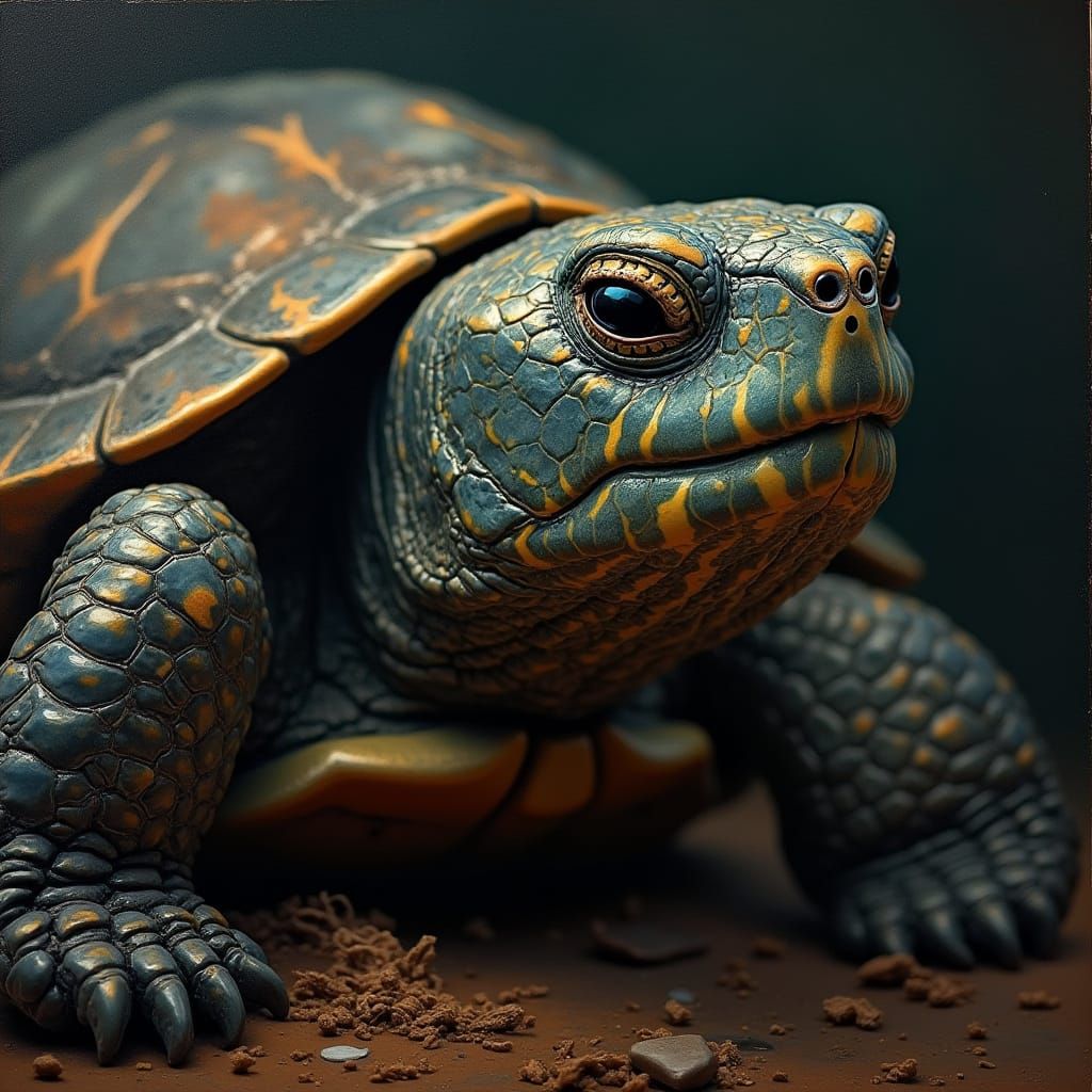 Portrait of a turtle - Portrait of a turtle