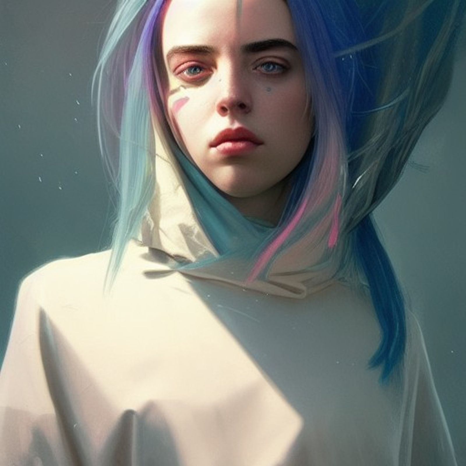 Billie eilish with robotic enhancements - AI Generated Artwork ...