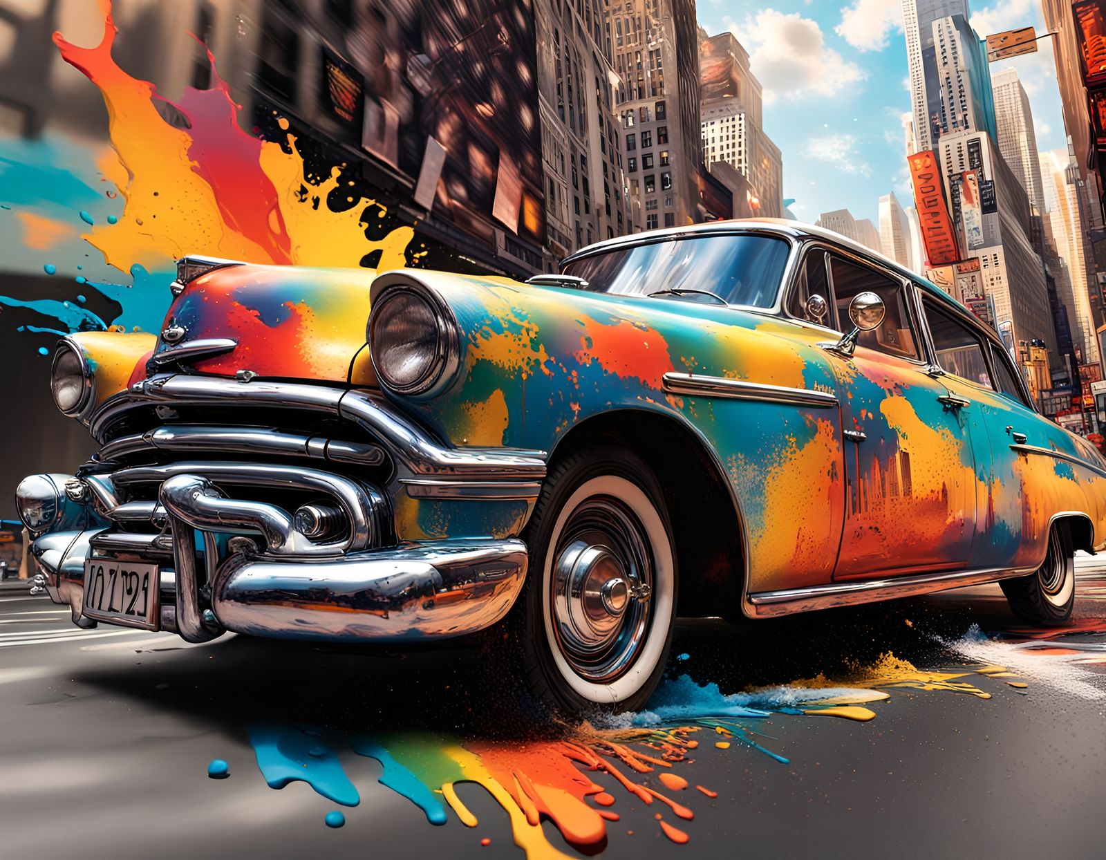 Splash Car - AI Generated Artwork - NightCafe Creator