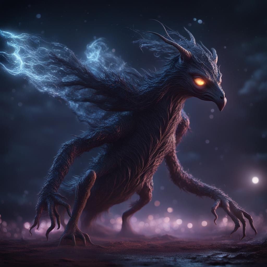 Nightmare creature - AI Generated Artwork - NightCafe Creator