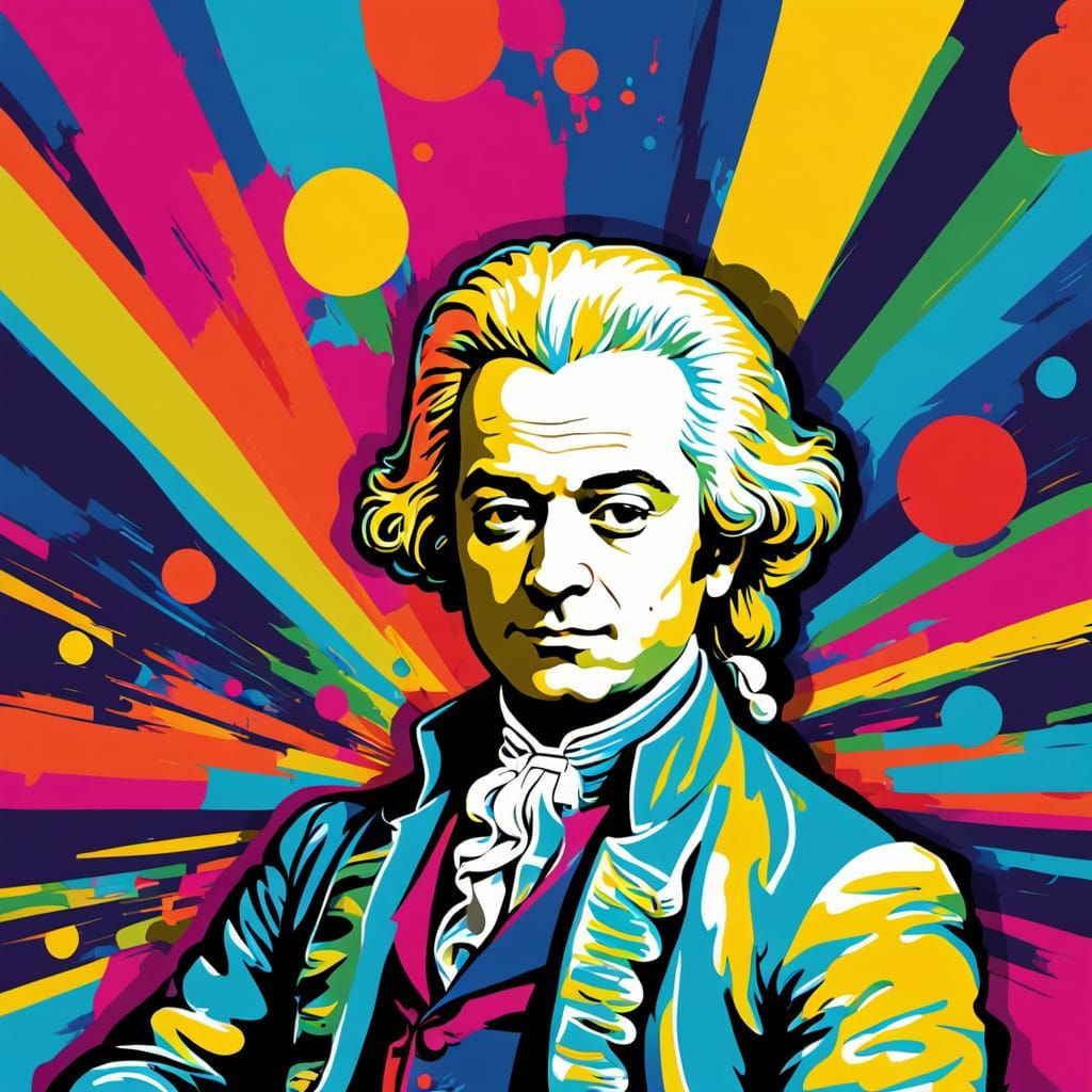 Wolfgang Amadeus Mozart - Pop Art Portrait