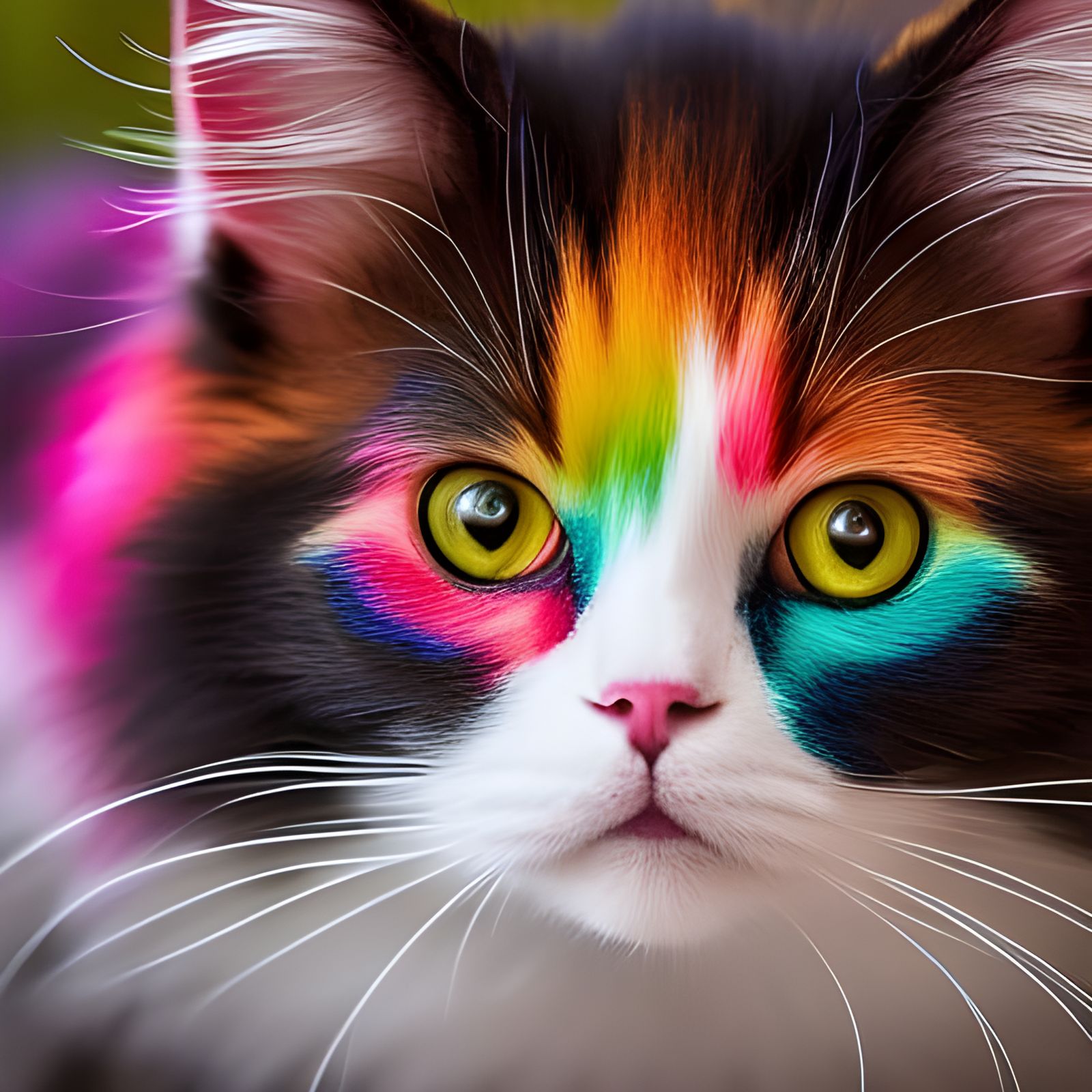 Rainbow cat - AI Generated Artwork - NightCafe Creator
