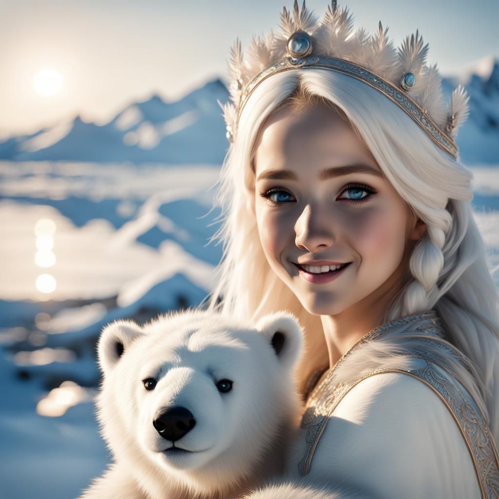 Polarbear Goddess - AI Generated Artwork - NightCafe Creator