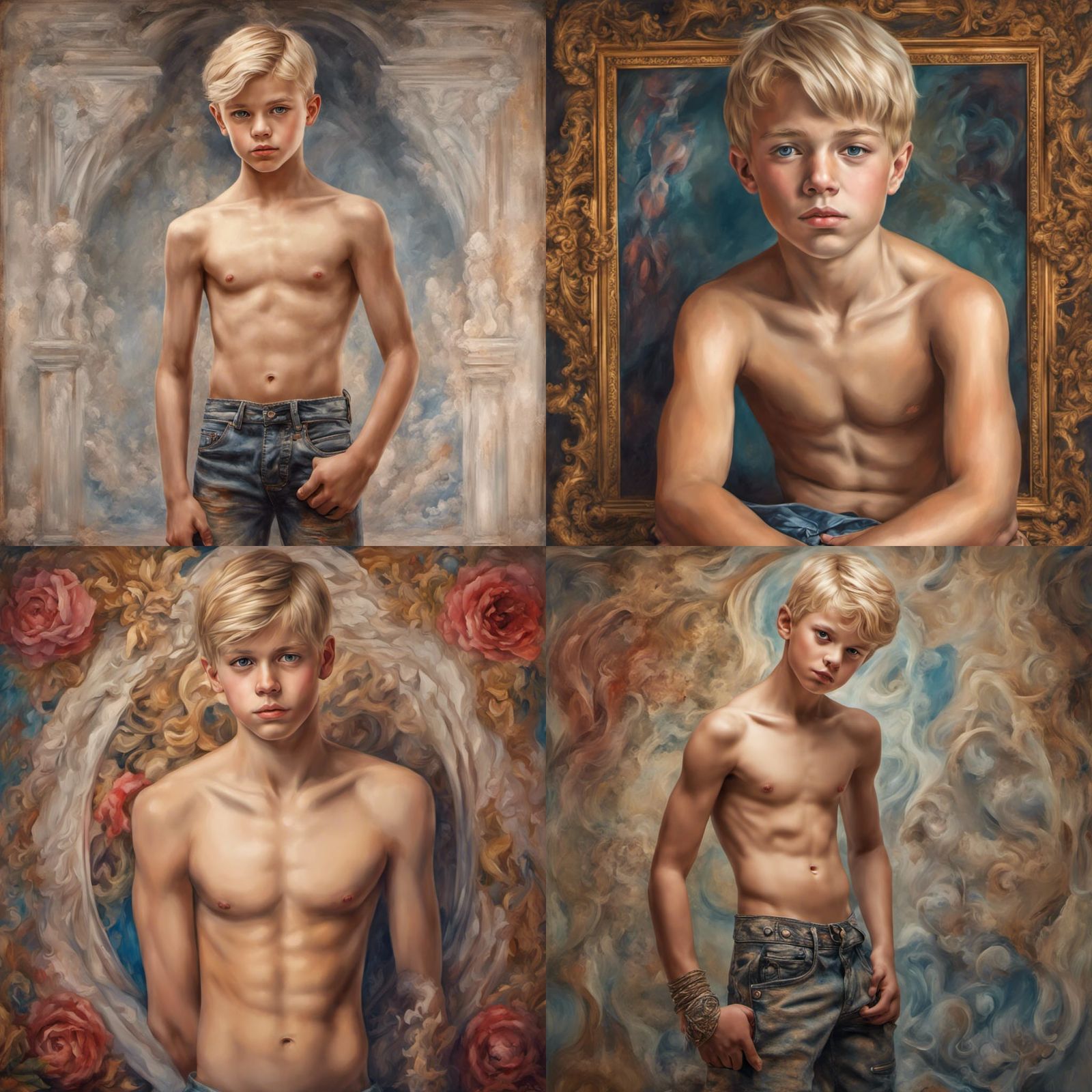 shirtless muscular blond boy 12yo full body abs beautiful face in lover ...