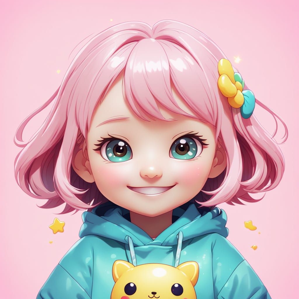 Piyo piyo~ - Smiling Kawaii Character in Pastel Colors
