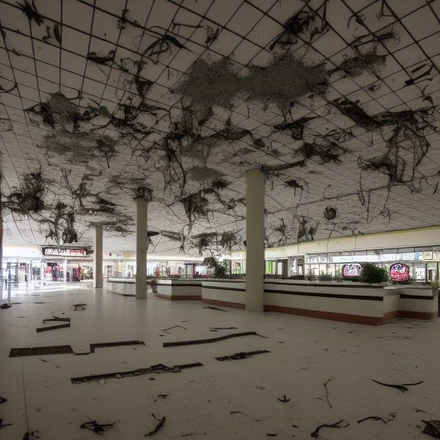 Forgotten mall - Overgrown Mall: Dystopian Liminal Space Dre...