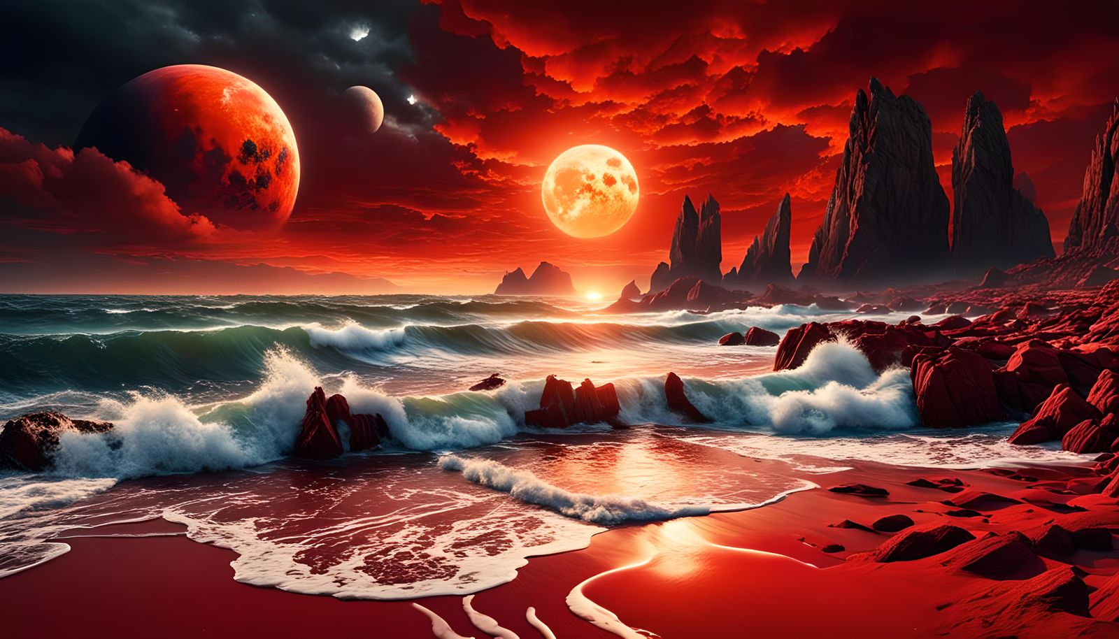 Alien Sunset - AI Generated Artwork - NightCafe Creator