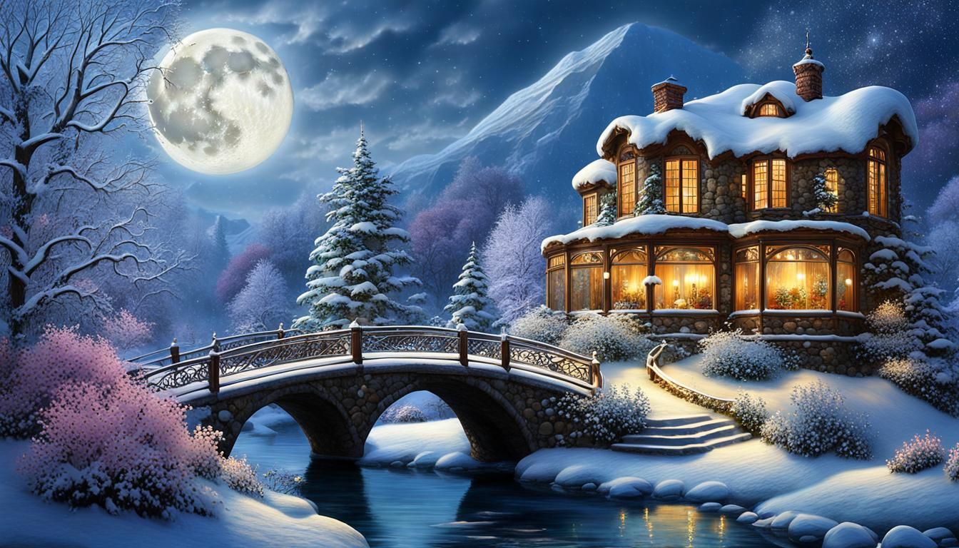 Hyperrealistic snow moon flowers make tea, perfumes, colonge, healing ...