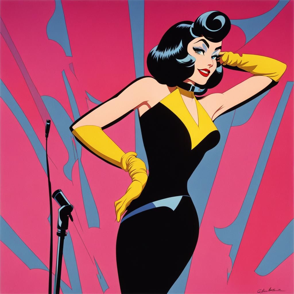 Cabaret singer character concept, Glenn Keane, Bruce Timm, Eyvind Earle ...