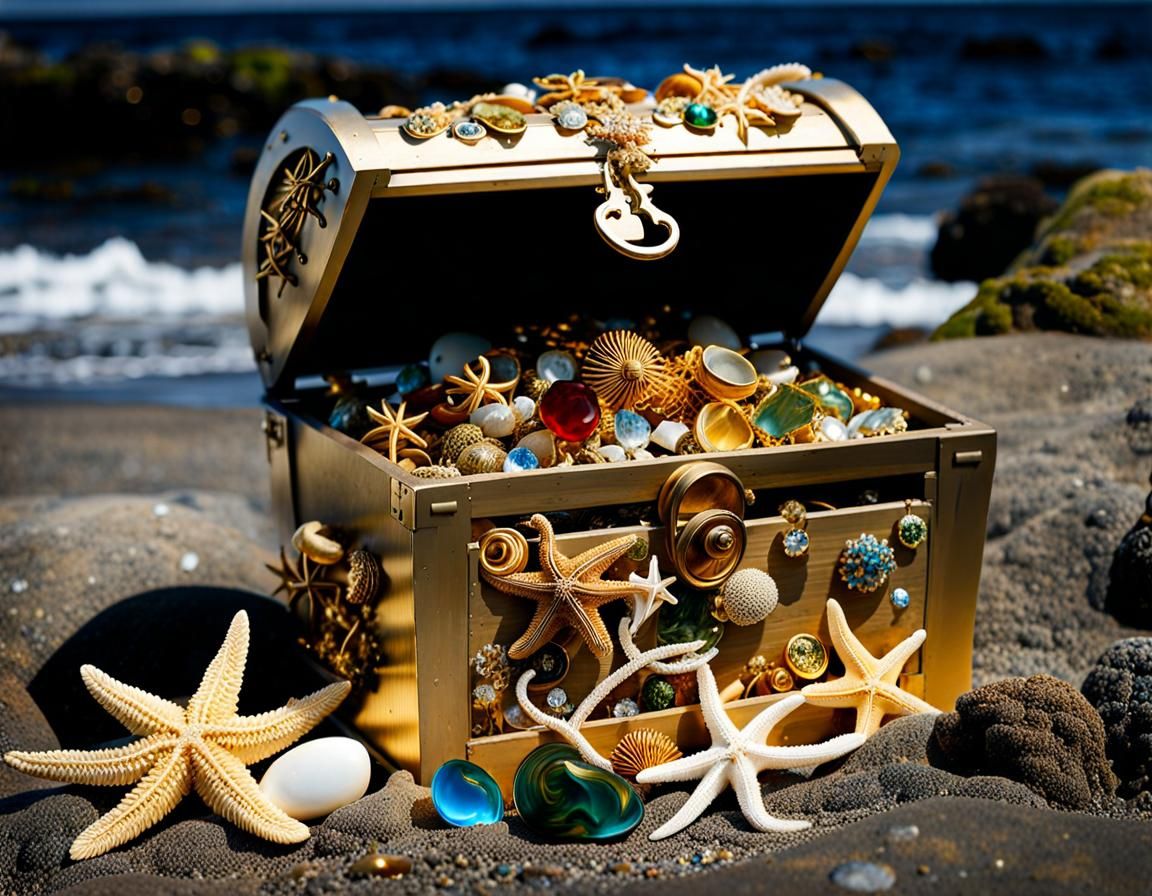"Treasures Washed Ashore" - AI Generated Artwork - NightCafe Creator