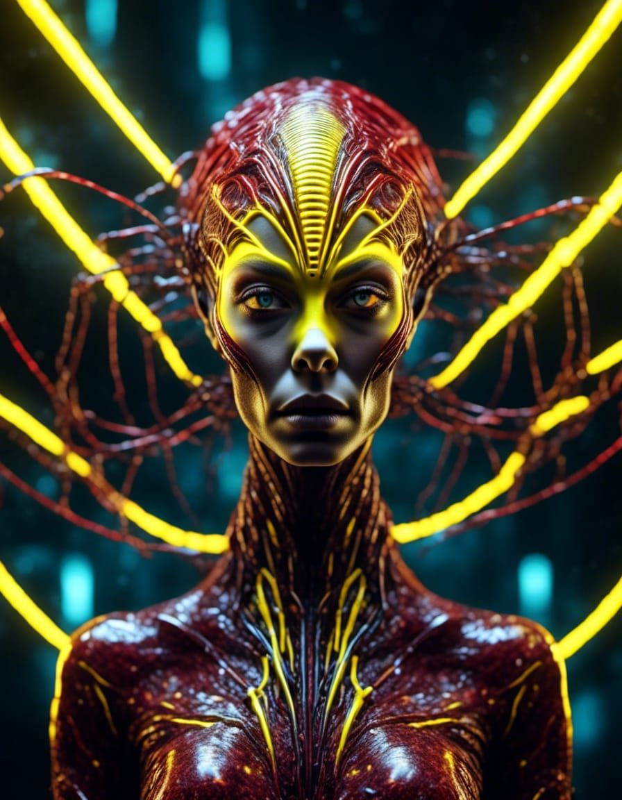 Alien woman - AI Generated Artwork - NightCafe Creator