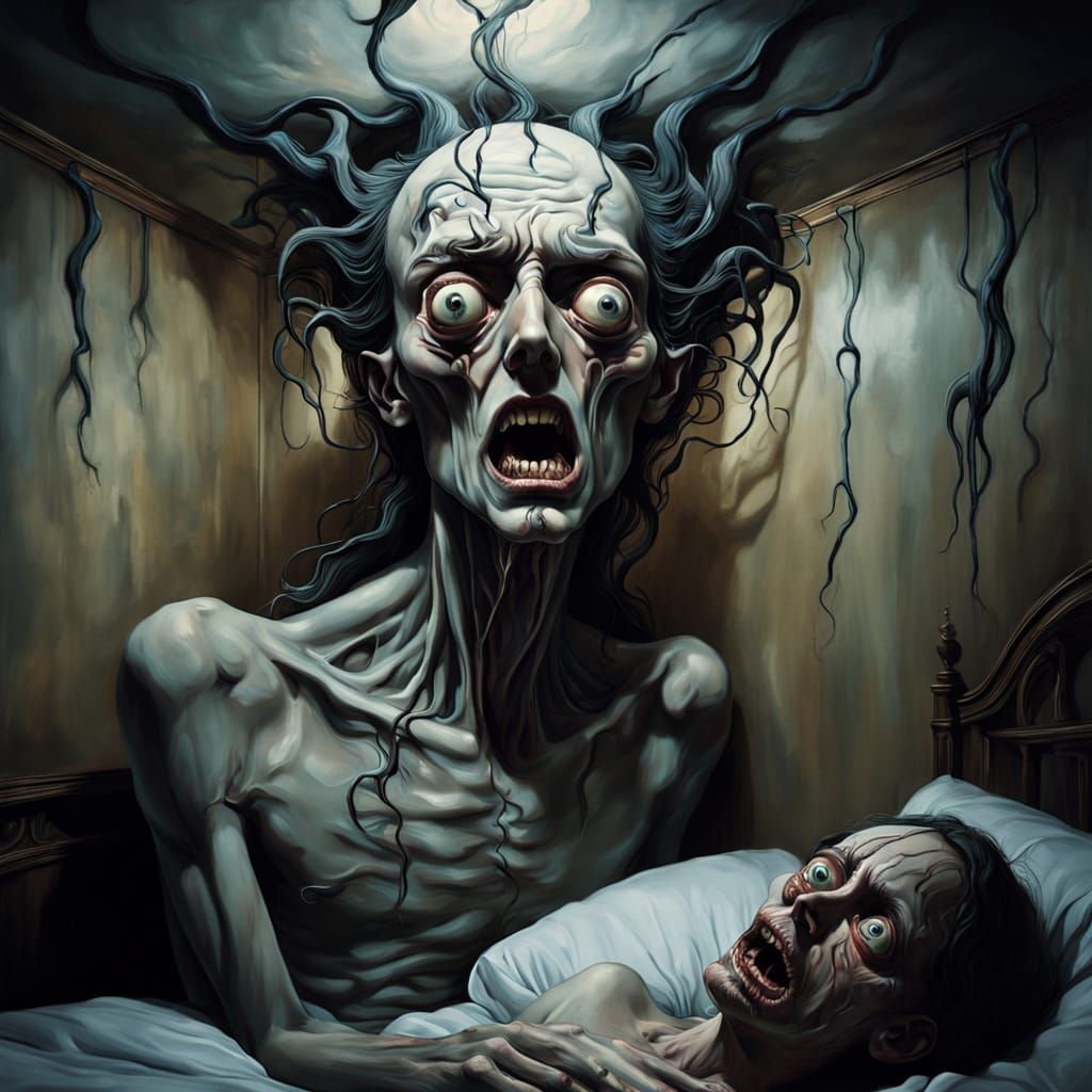 A suffocating, surreal nightmare inspired by Zdzis... - AI Art